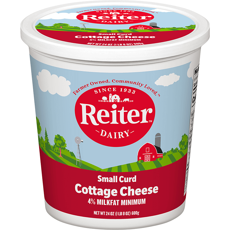 Small Curd Cottage Cheese Plastic 24 oz. - Reiter™ Dairy